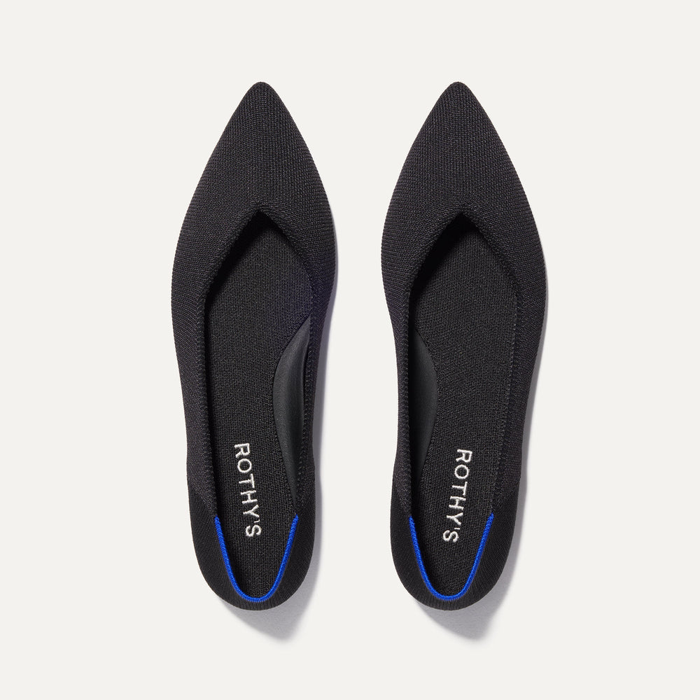 The Point II in Black | Regular & Wide Flats | Rothy's