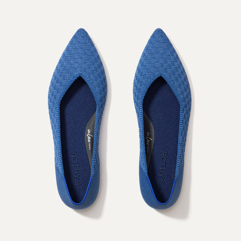 The Point II in Blueberry Basketweave | Women's Flats | Rothy's