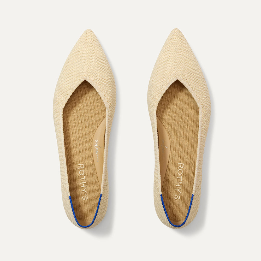 The Point II in Marzipan Woven | Women's Flats | Rothy's