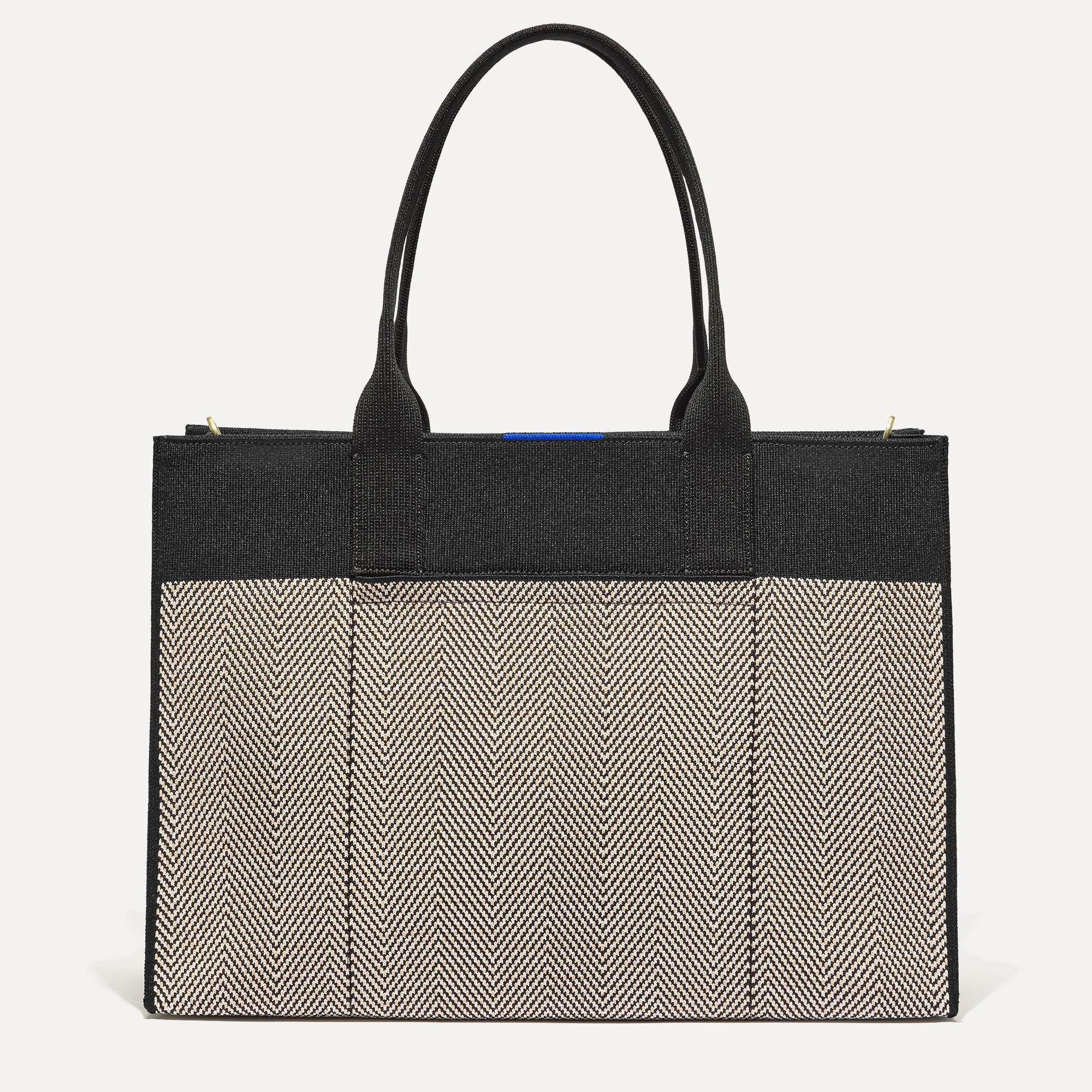 The Classic Tote in Black Herringbone | Tote Bag | Rothy's