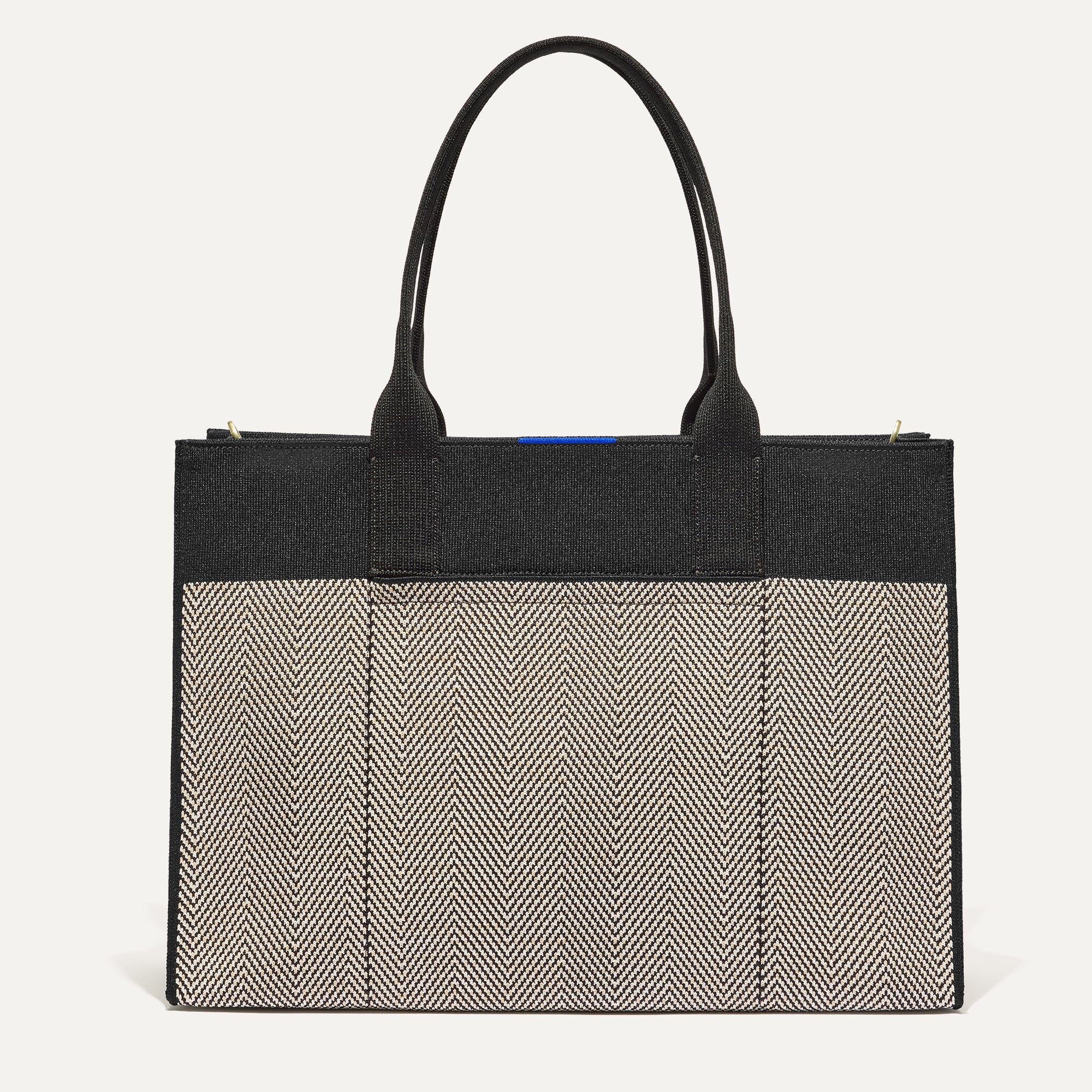 The Classic Tote in Black Herringbone | Tote Bag | Rothy's