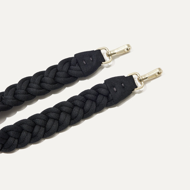 Shoulder Strap Braided Bag Chain in Black | Rothy's