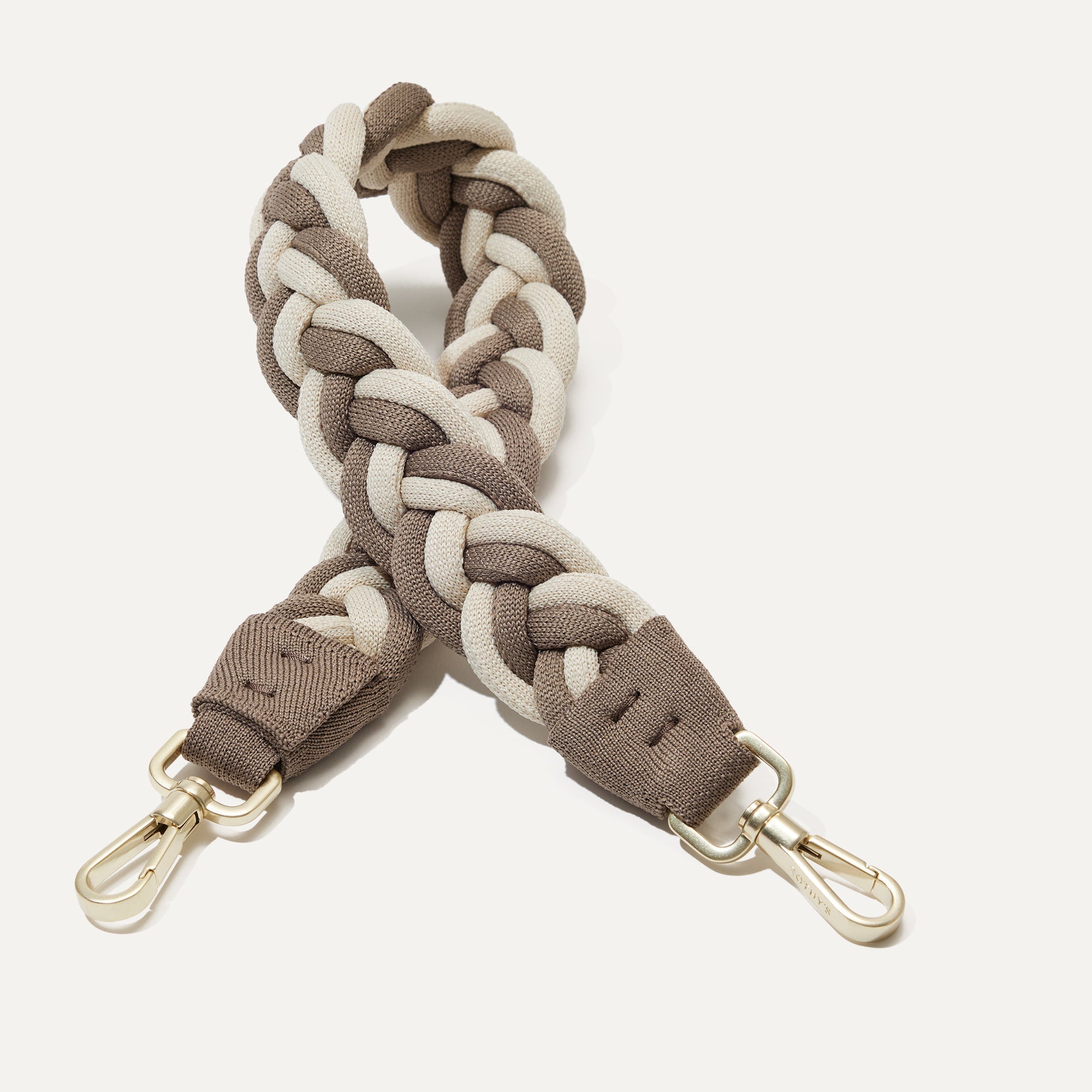 The Shoulder Strap in Cream and Cocoa Braid | Rothy's