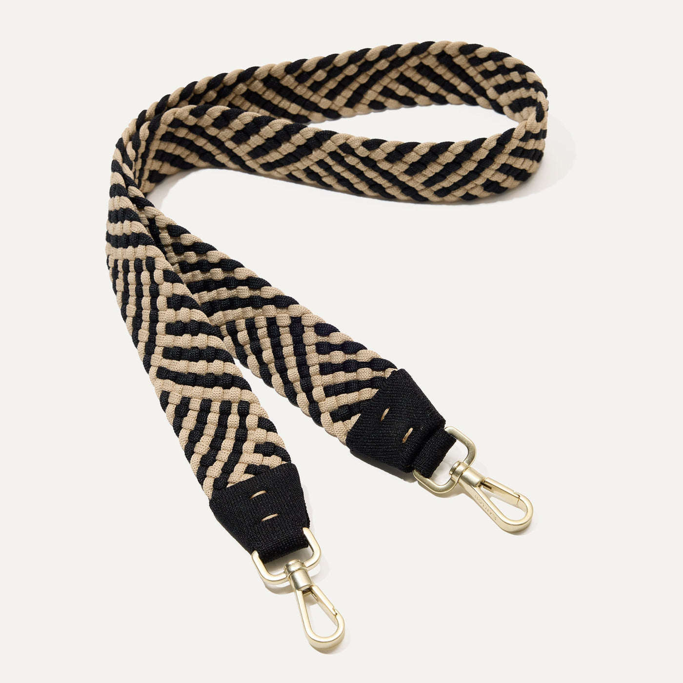 Crossbody Strap in Black and Ivory Woven | Rothy's