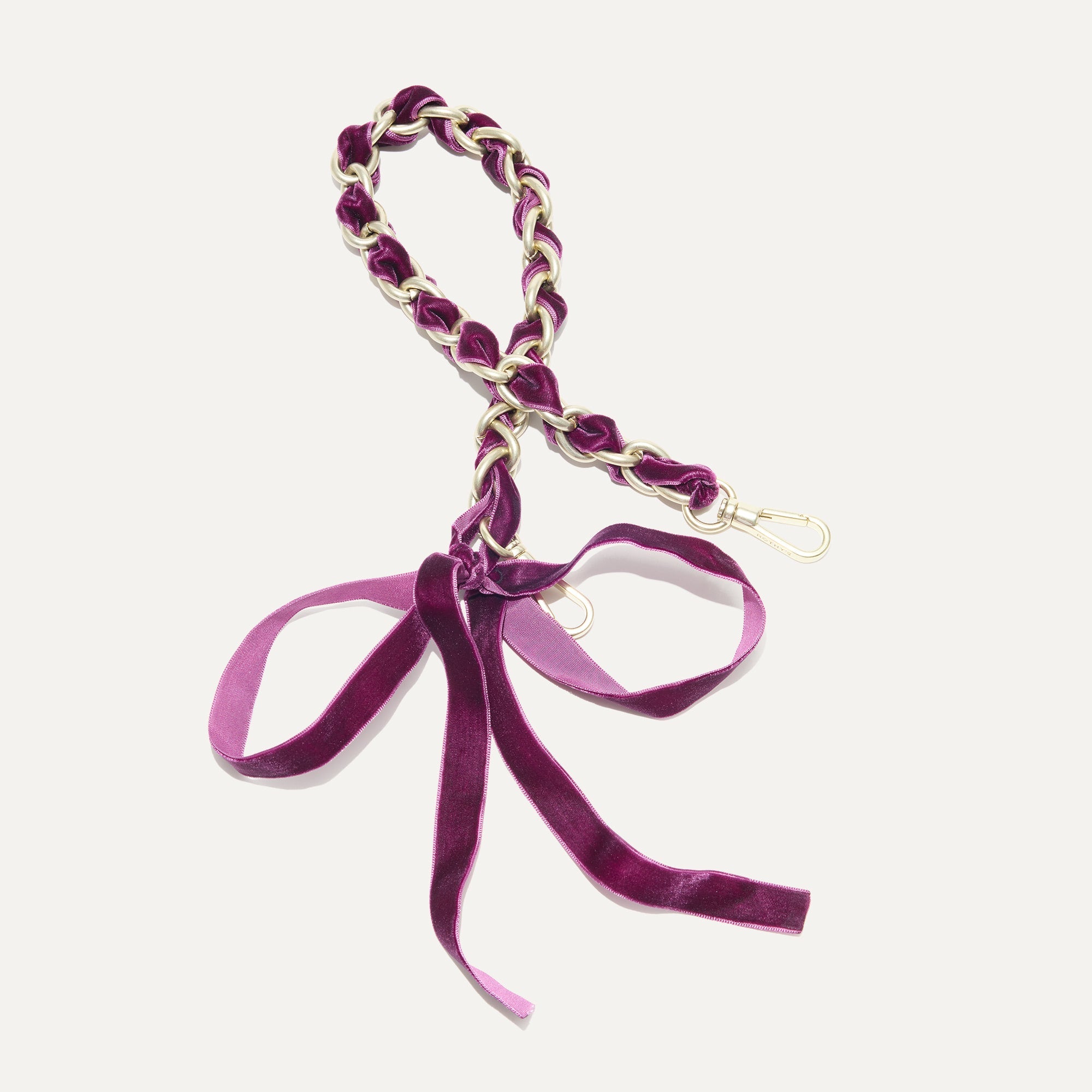 The Shoulder Strap in Velvet Plum Chain | Rothy's