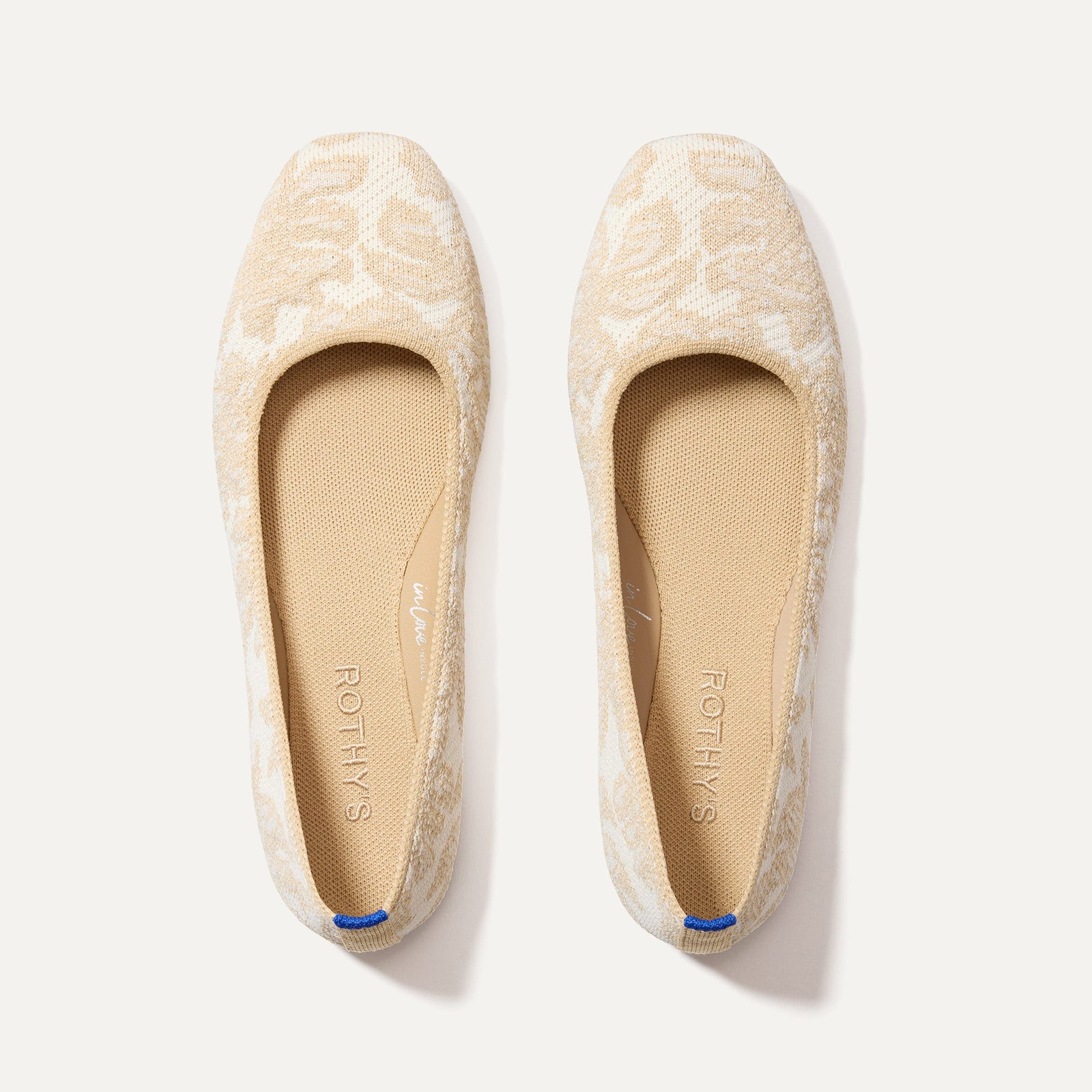 The Max Square in White Chantilly | Women's Flats | Rothy's