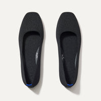 The Max Square in Black | Women's Flats | Rothy's