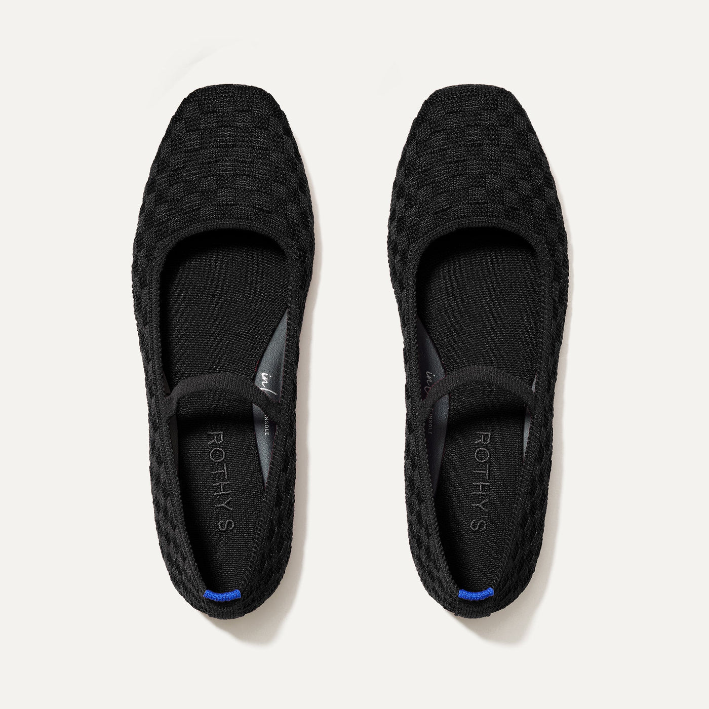 The Max Square Mary Jane in Black Sand | Rothy's