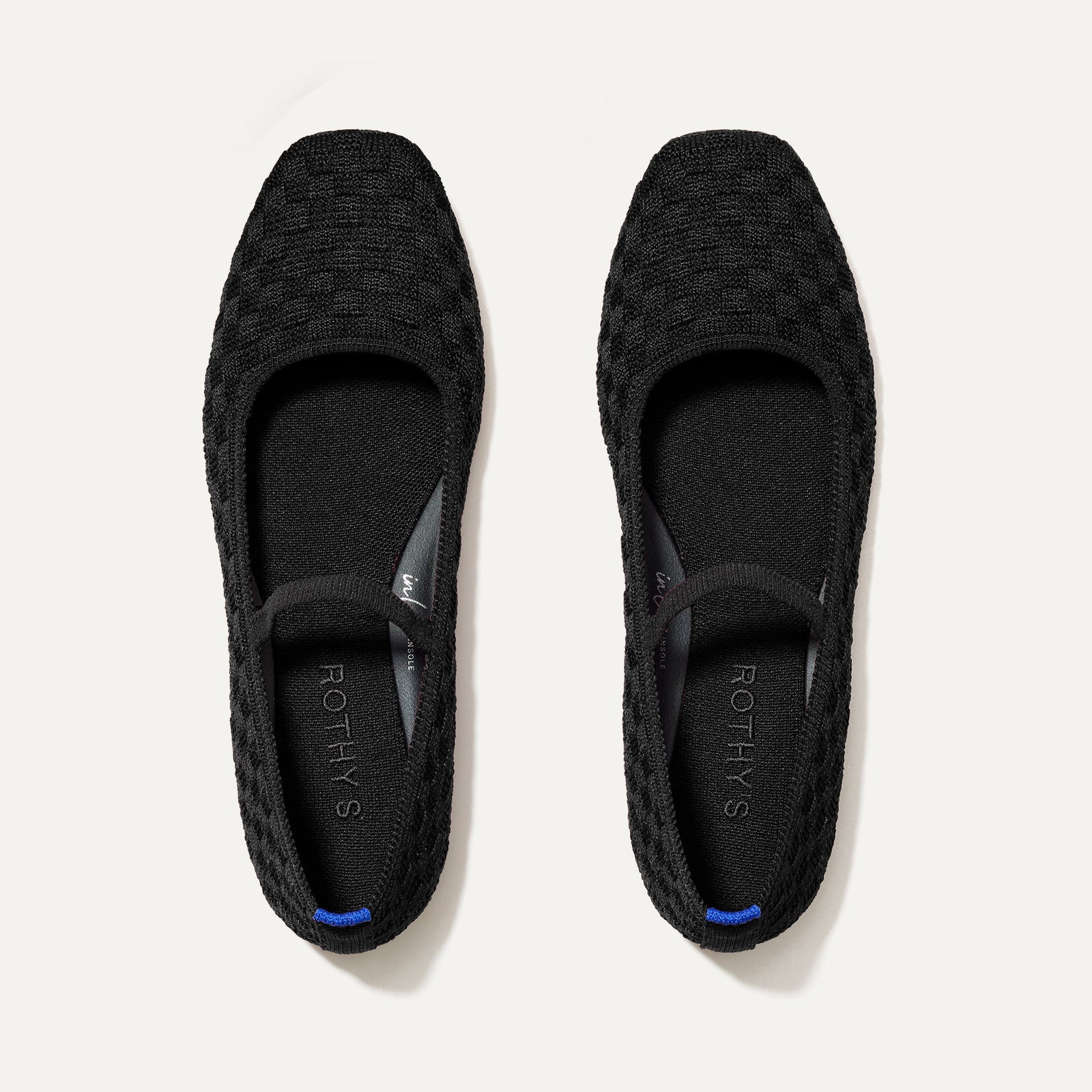 The Max Square Mary Jane in Black Sand | Rothy's