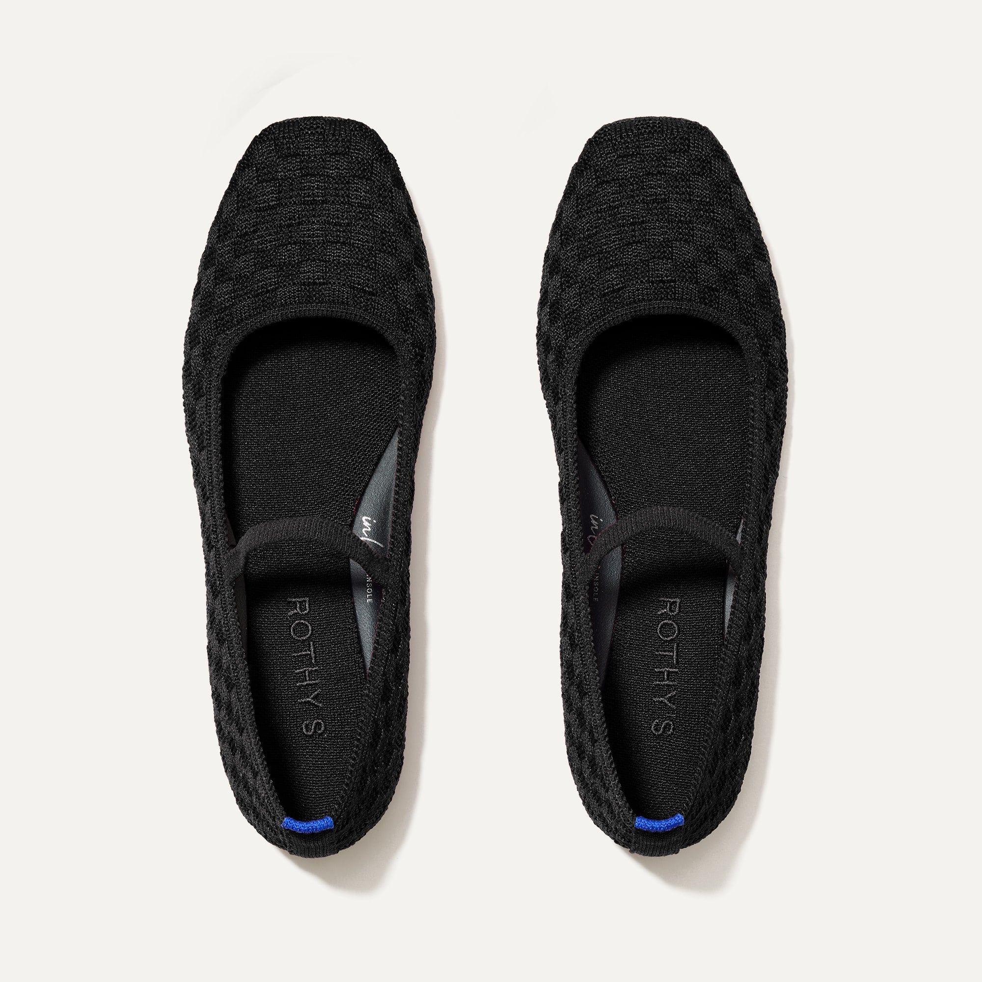 The Max Square Mary Jane in Black Sand | Rothy's