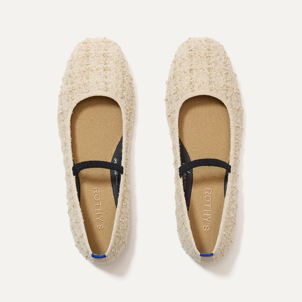 The Max Square Mary Jane in Pearl Bouclé | Rothy's
