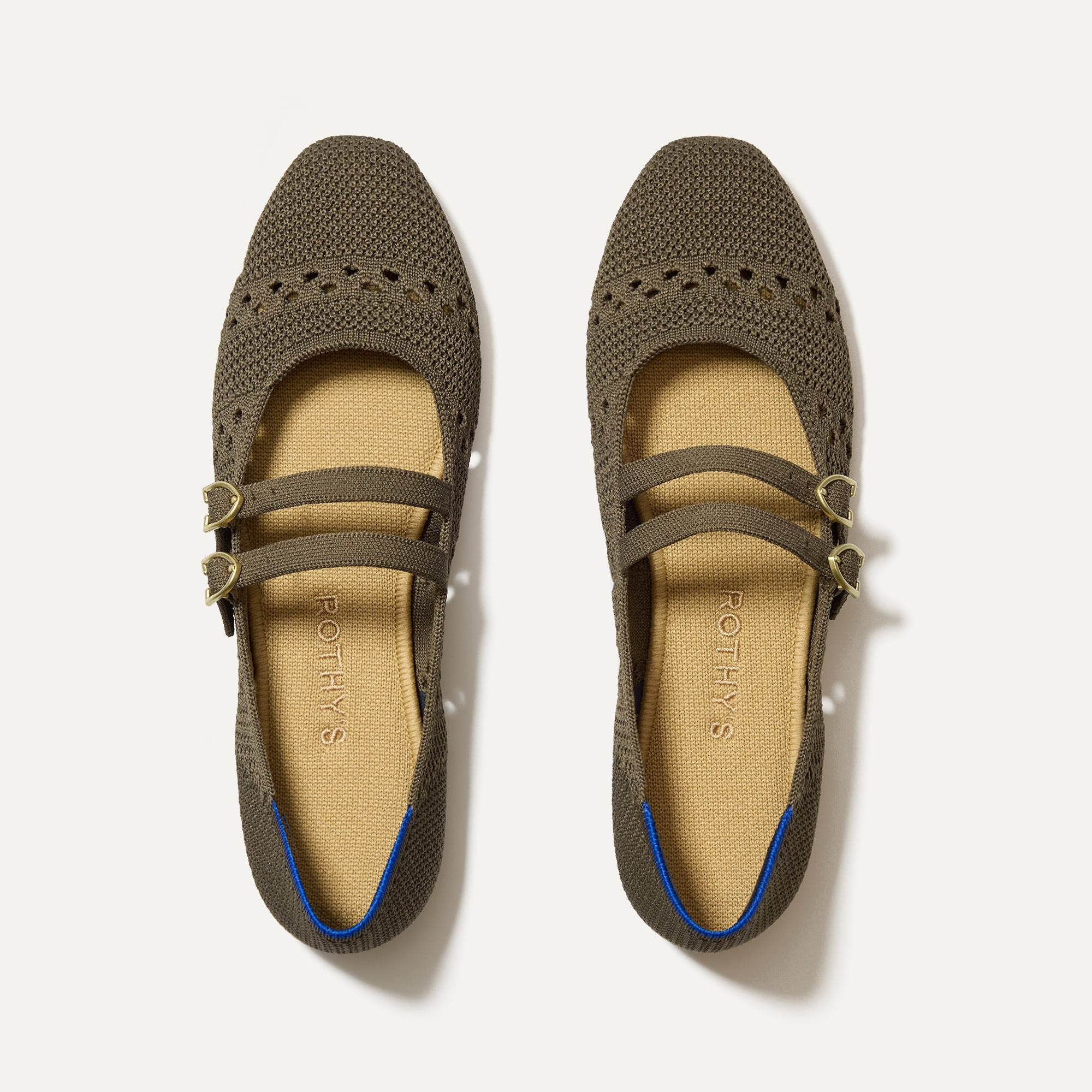 The Double Buckle Mary Jane in Safari Crochet | Rothy's