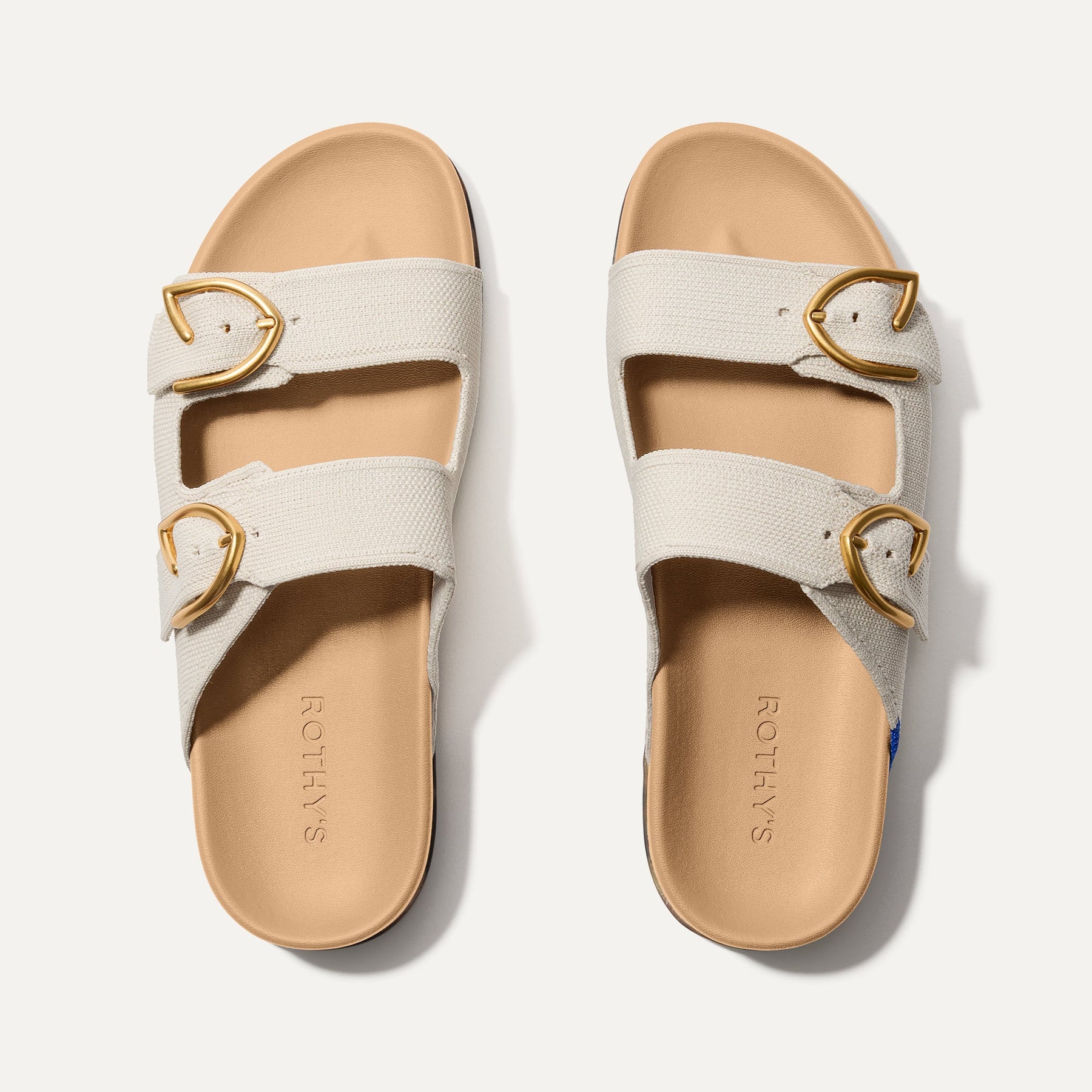 The Buckle Slide in Sea Salt | Women's Sandals | Rothy's
