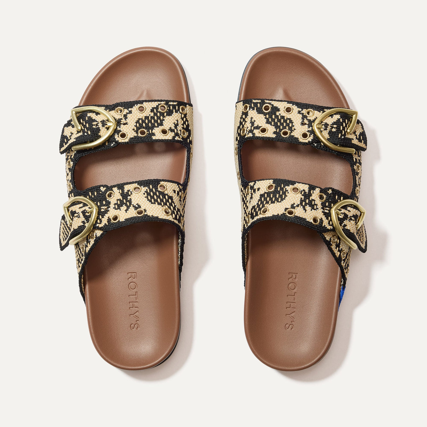 The Buckle Slide in Eyelet Bouquet | Women's Sandals | Rothy's