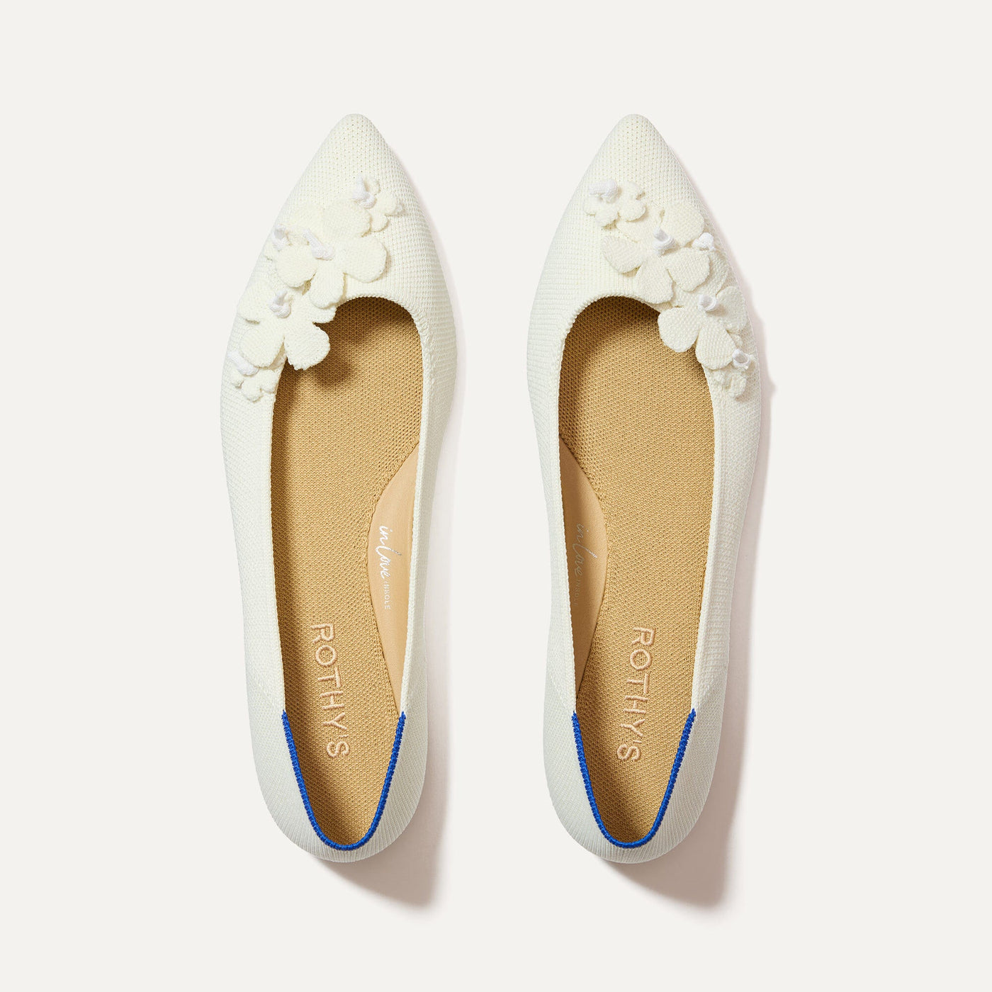 The Petal Point in White | Women's Flats | Rothy's