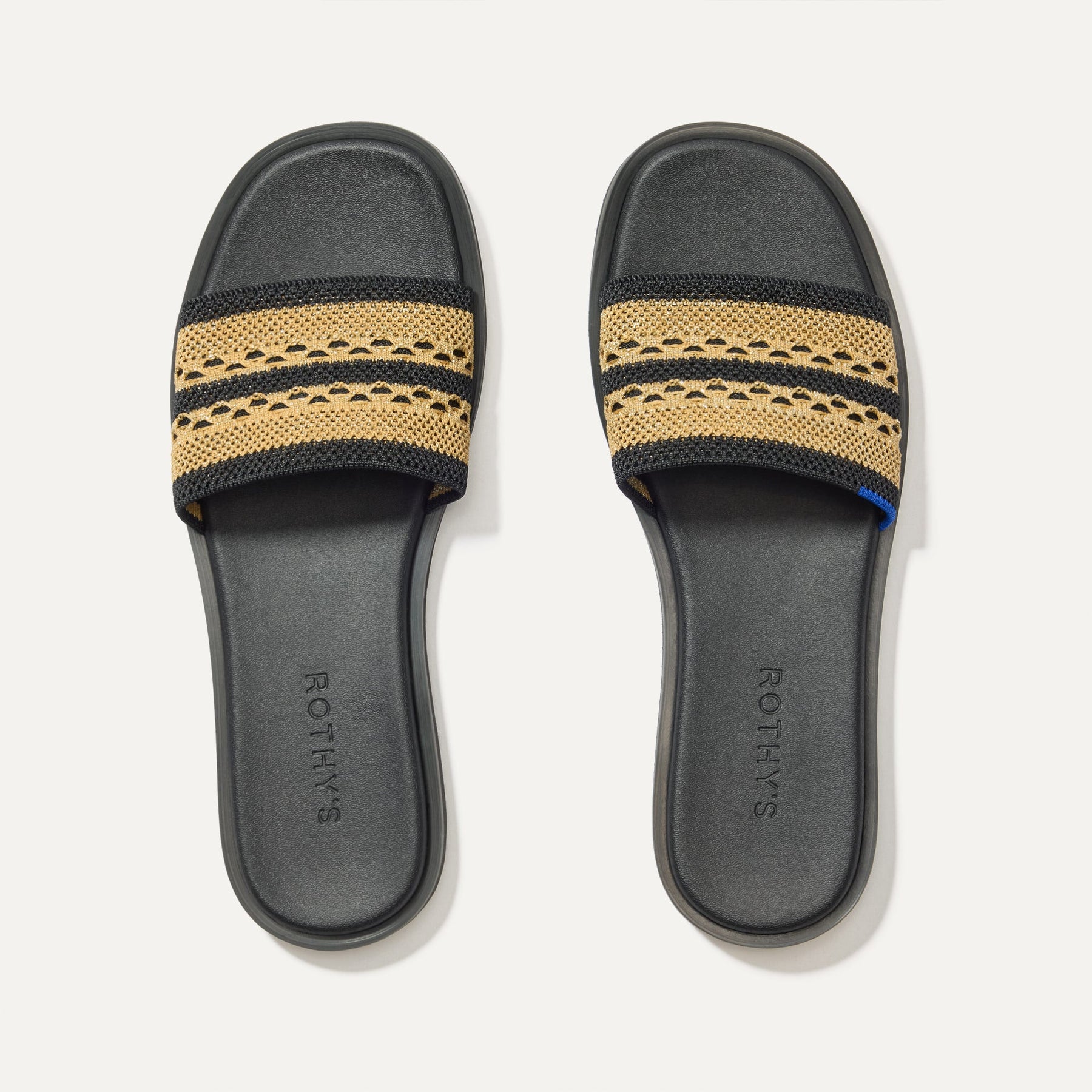 The Slide Sandal in Gilded Crochet | Women's Sandals | Rothy's