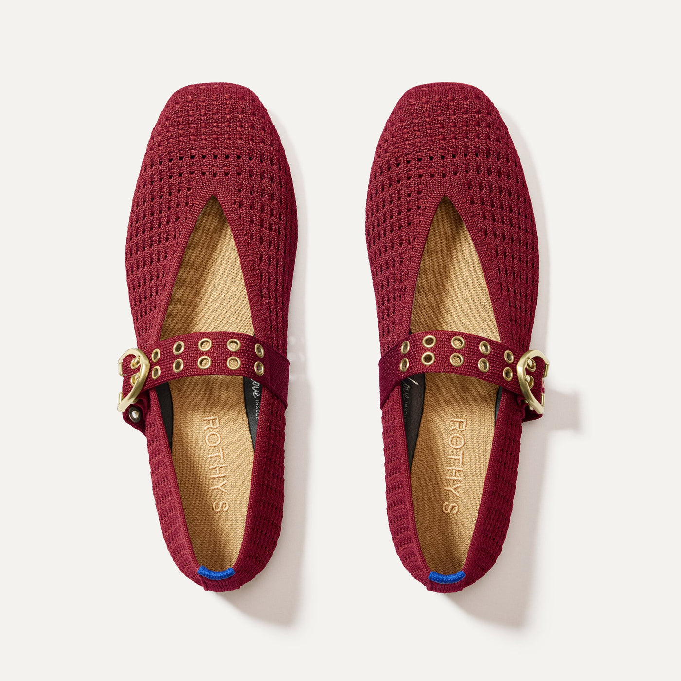 The Max Buckle Mary Jane in Ruby Mesh | Rothy's