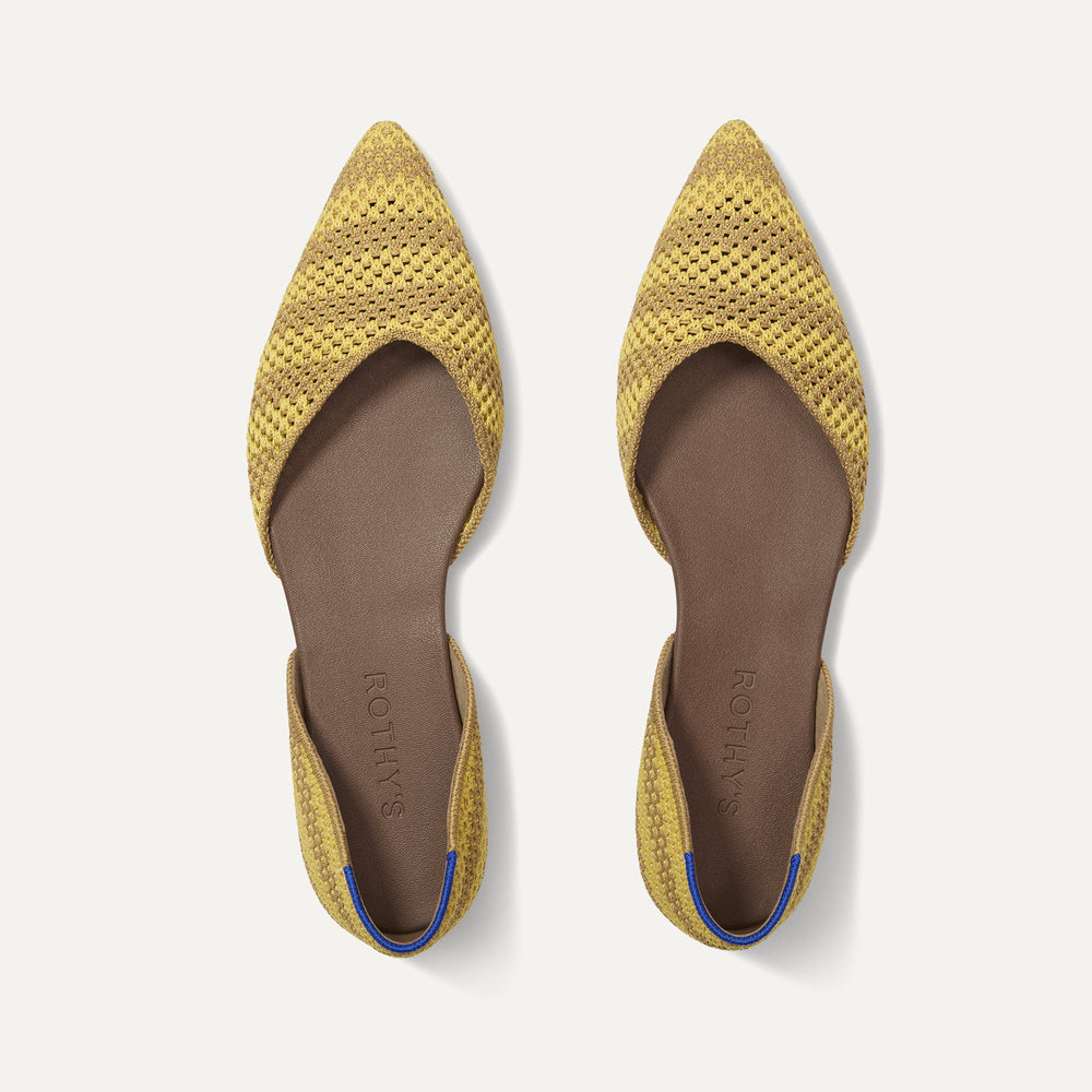 The D'Orsay Point in Daffodil Stripe | Flats | Rothy's