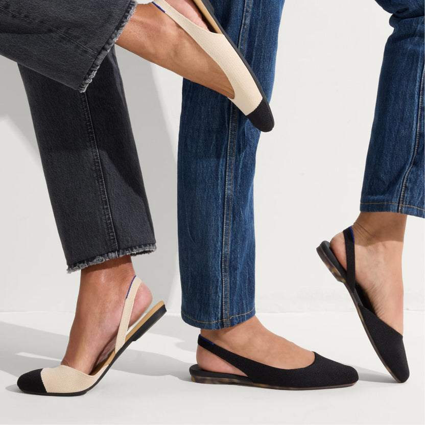 The Max Square Mary Jane in Black Sand | Rothy's