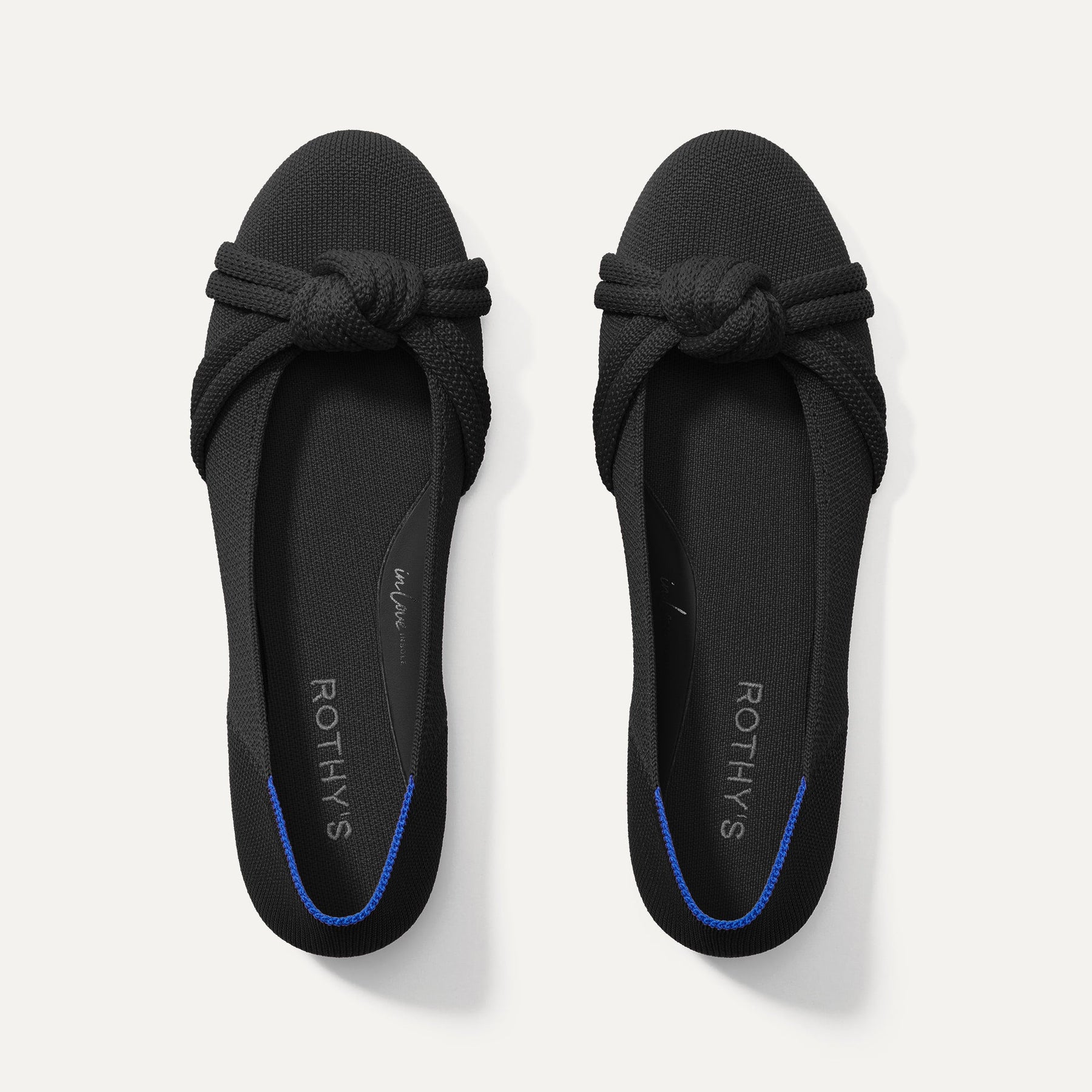 The Knot Ballet Flat in Black | Women's Flats | Rothy's