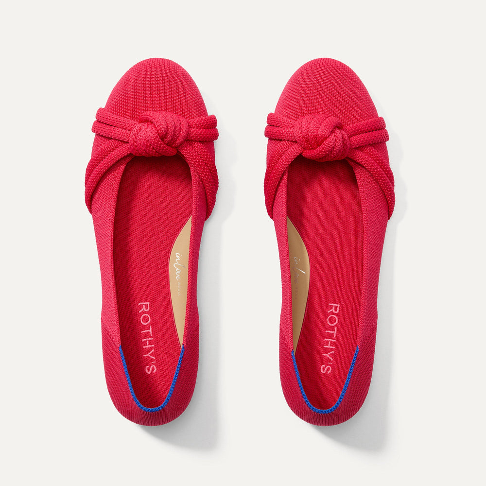 The Knot Ballet Flat in Lollipop Red | Women's Flats | Rothy's