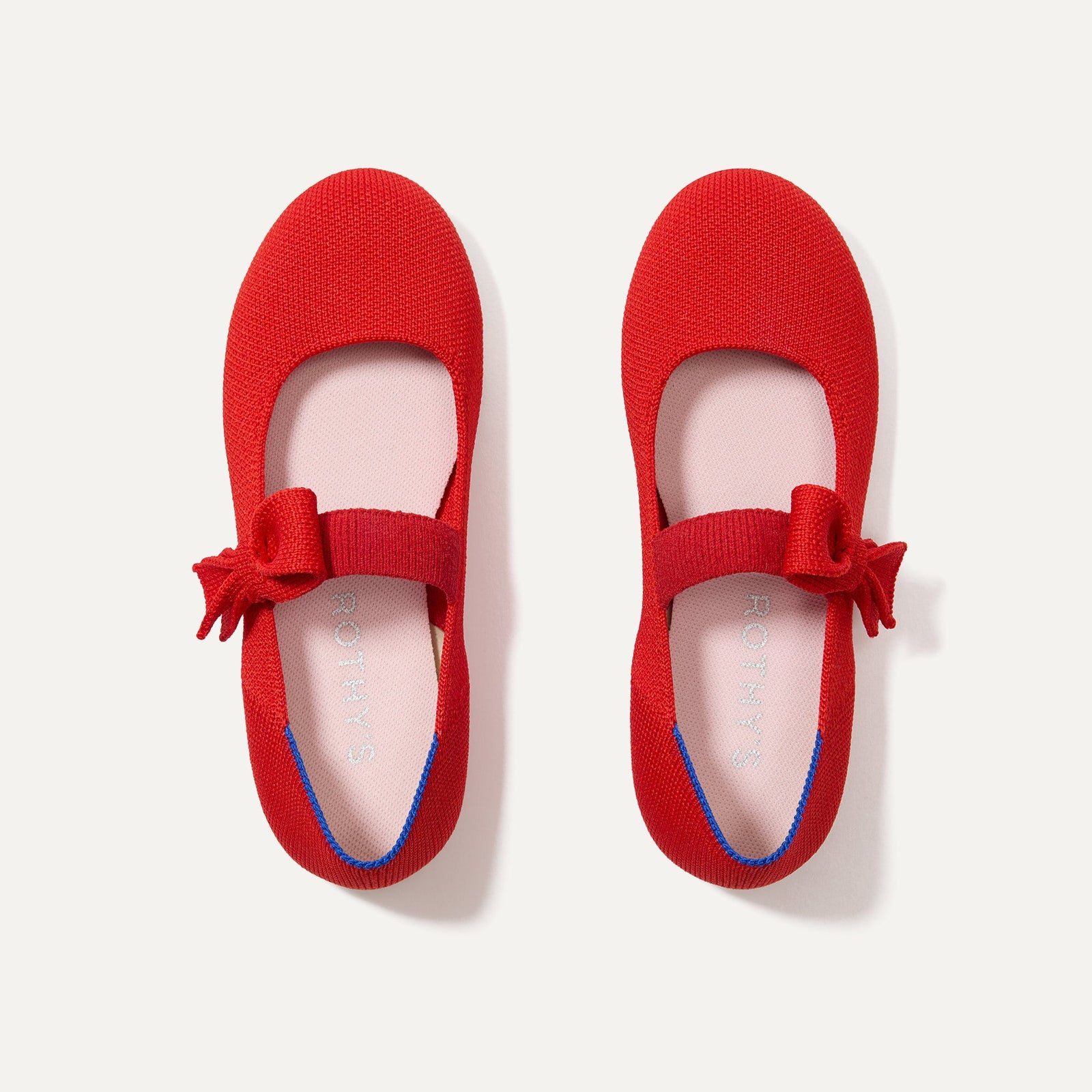 The Kids Tux Bow Mary Jane in Bright Red | Rothy's