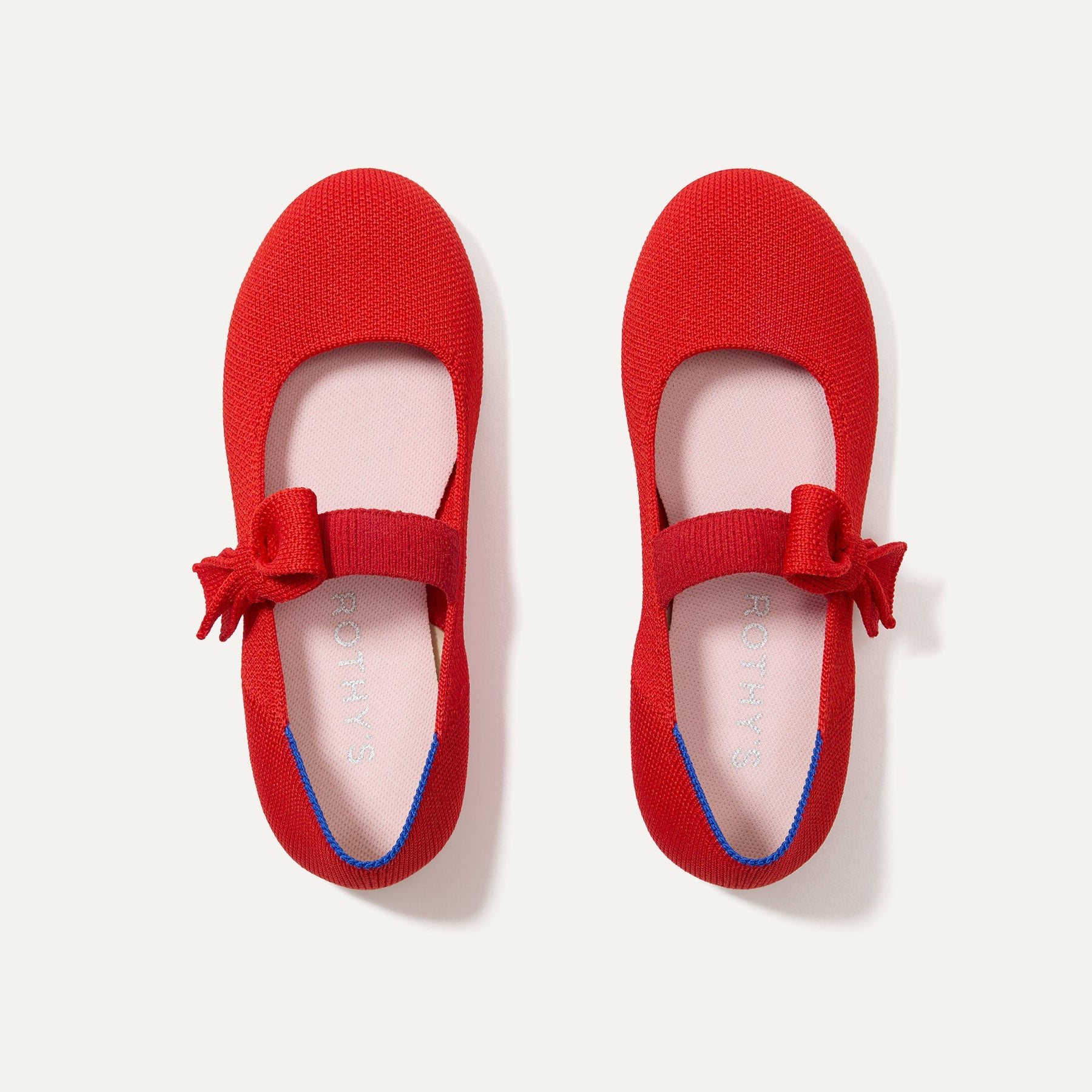 The Kids Tux Bow Mary Jane in Bright Red | Rothy's