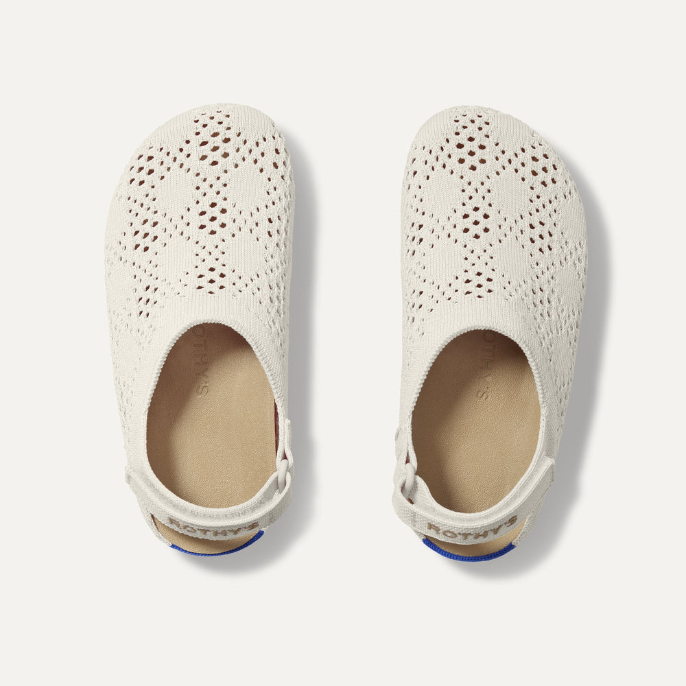 The Kids Clog in White Crochet | Kids Shoes | Rothy's
