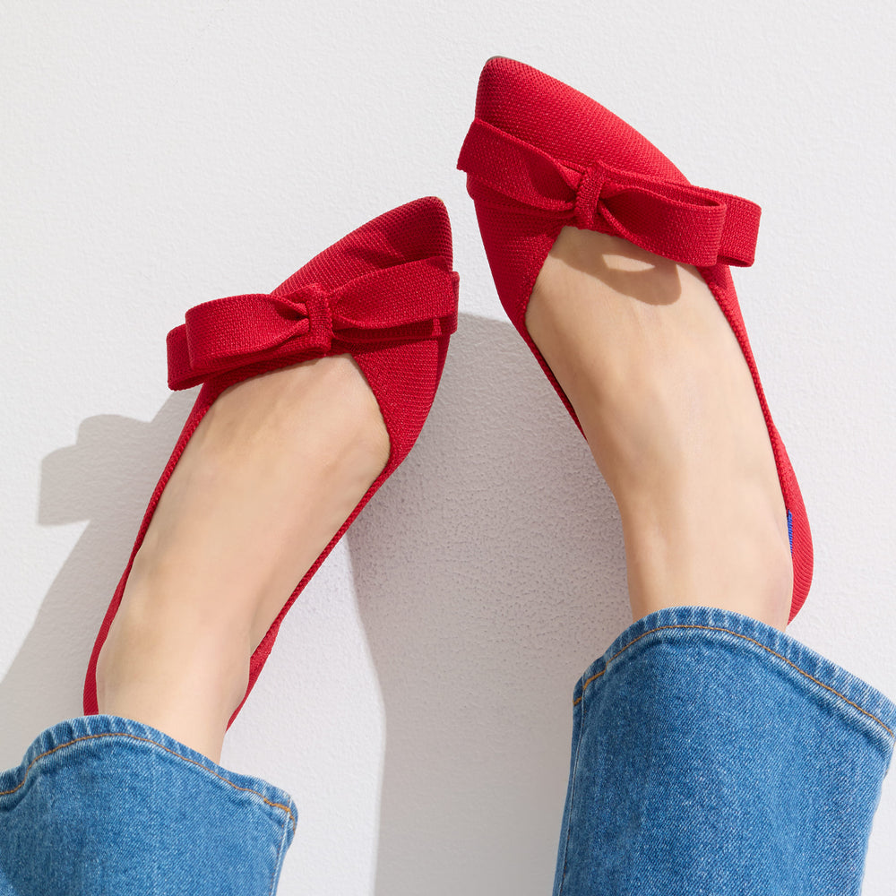 The Bow Point II in Siren | Regular & Wide Flats | Rothy's