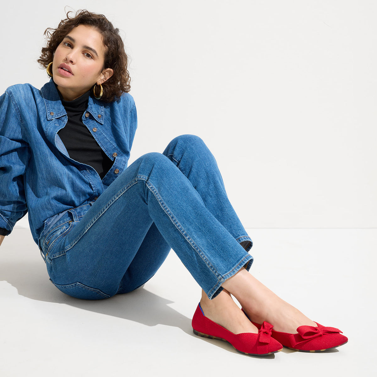 The Bow Point II in Siren | Regular & Wide Flats | Rothy's