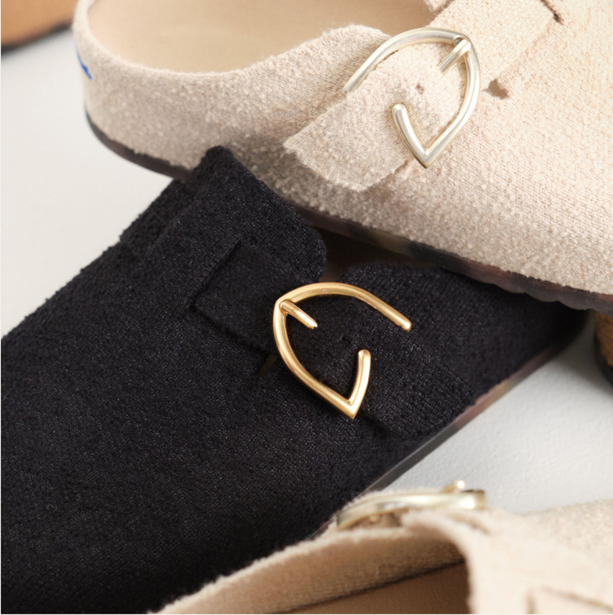 The Buckle Clog in Honeybun Bouclé | Rothy's